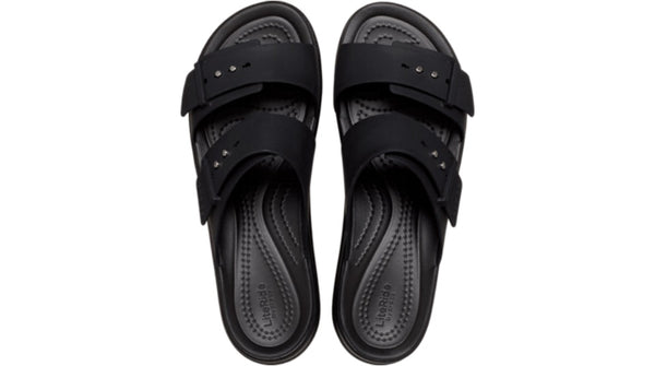 Crocs Brooklyn Buckle Low Wedge Black – solecentral.com.au