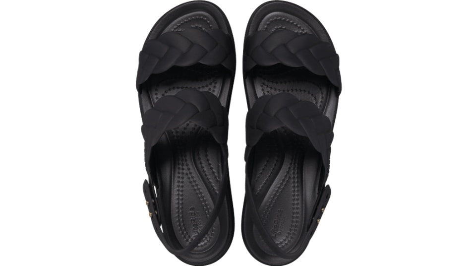 Crocs Brooklyn Woven Upper Low Wedge Black – Sole Central