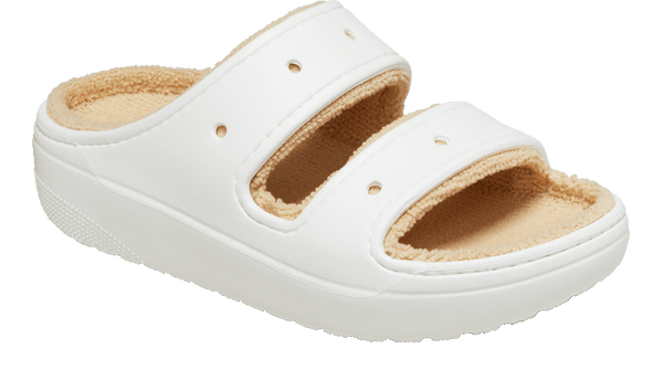 Crocs Classic Cozzy Towel Sandal White Shiitake – Sole Central