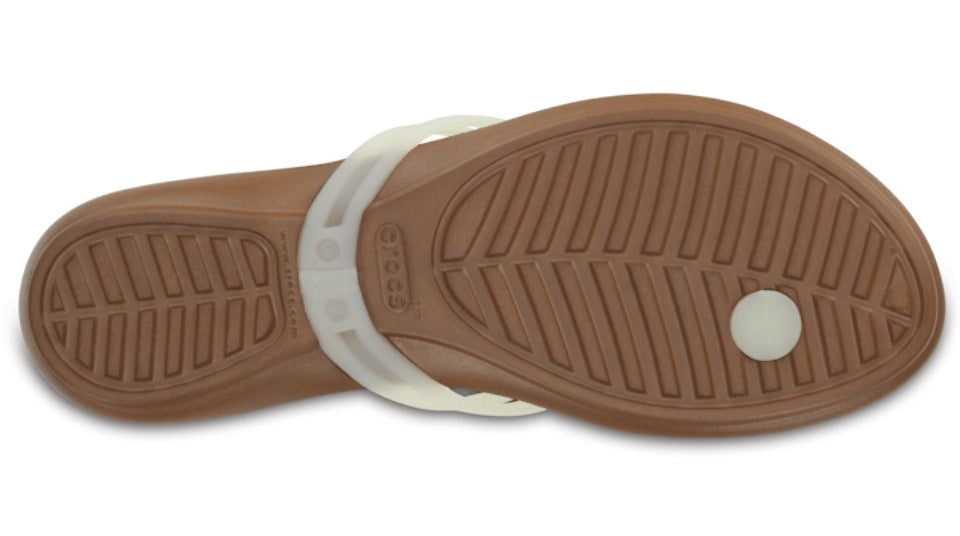Crocs Isabella Flip White Bronze – Sole Central