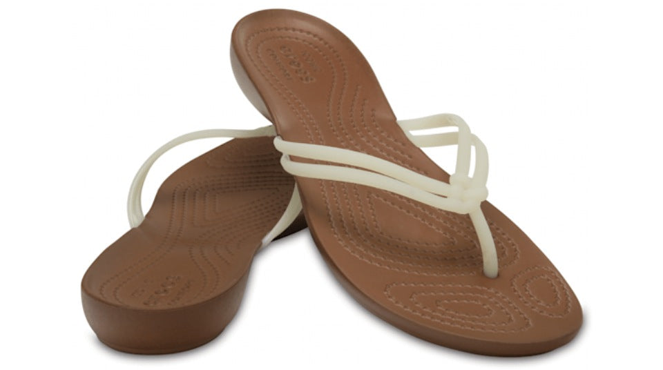Crocs Isabella Flip White Bronze – Sole Central