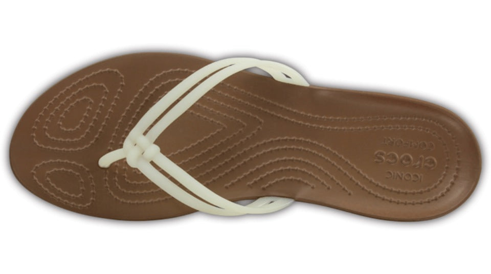 Crocs Isabella Flip White Bronze – Sole Central