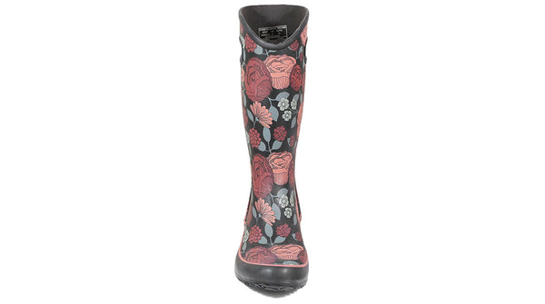 Bogs Women's Rainboot Le Jardin Red Black – Sole Central