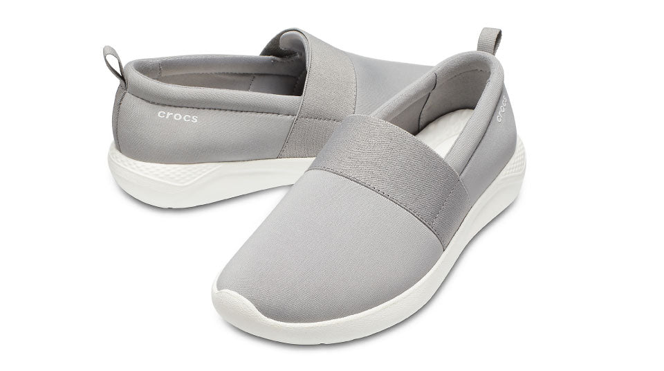 Crocs LiteRide Slip-On Light Grey White – solecentral.com.au